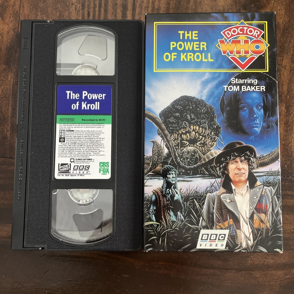 Doctor Who - The Power of Kroll (VHS, 1996) Tom Baker 1978 BBC CBS/FOX ...