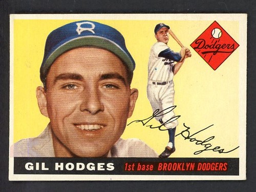 1955 TOPPS #187 GIL HODGES DODGERS NR-MT SET BREAK 525290 (KYCARDS) | eBay