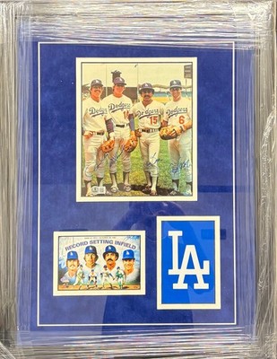 Dodgers 1970s infield by 4 Hand Signed Auto Commemorative # 3 - BAS ...