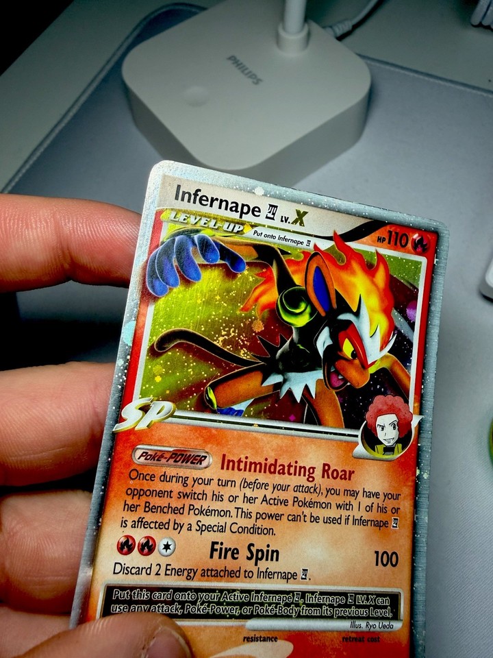 Pokémon TCG Infernape LV.X Holo Fart Swirl, Incredibly Rare | eBay UK