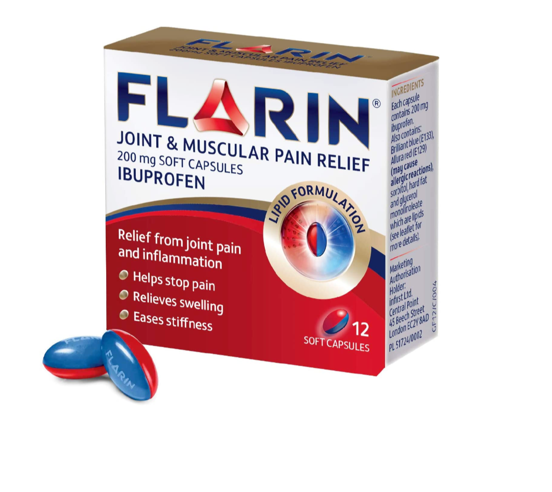 FLARIN+Joint+%26+Muscular+Pain+Relief+Soft+Capsules%2C+200mg+-+12+Pack ...