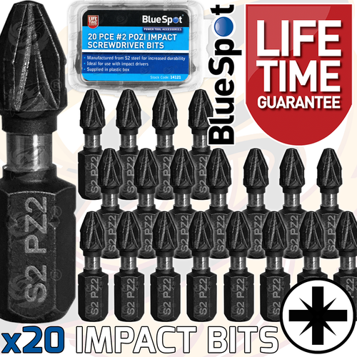 PZ2 IMPACT Bits Drill Driver Pozi Screwdriver Bit 25mm Pozidrive S2 ...