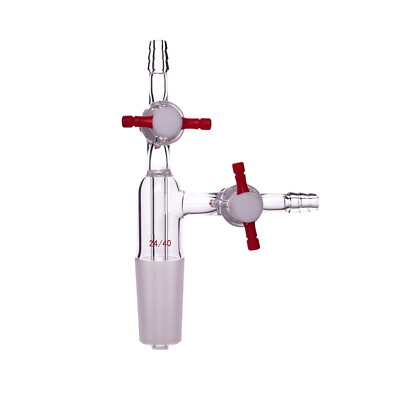 24/40,Glass Vacuum Transfer Adapter,Two PTFE Stopcock,Lab Chemistry ...