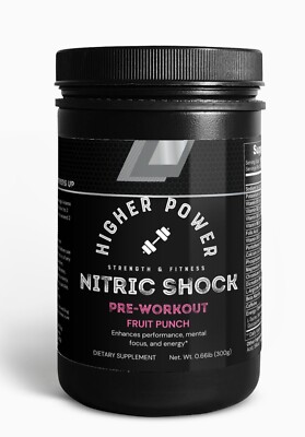 Nitric Shock Pre Workout Diet Supplement Explosive Energy Mental Focus ...