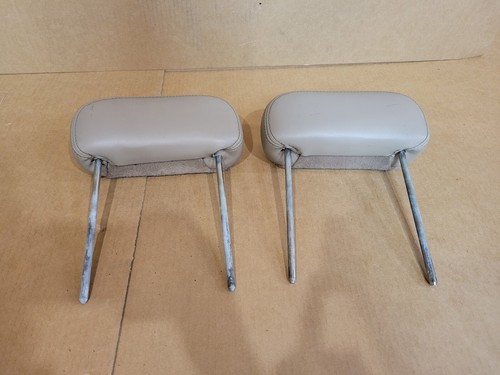 2000-2005 Ford Excursion Middle 2nd Row Seat Headrest Set Tan Leather ...