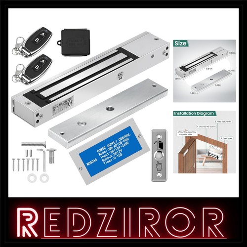 600lb Electromagnetic Door Lock Kit with Remote Control - Waterproof ...