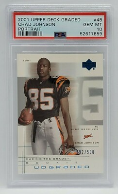 2001 Upper Deck Graded Portrait Rookie /500 - PSA GEM MINT 10 - CHAD ...