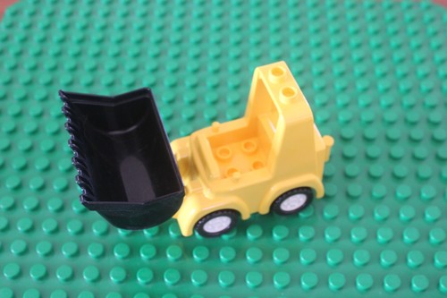 Lego Duplo Construction Small Front Loader Yellow Black Bucket | eBay