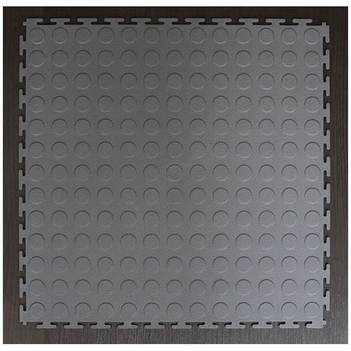 PVC COIN DOT INTERLOCKING GARAGE TILES - GREY | eBay Australia