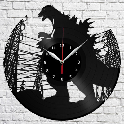 Godzilla Vinyl Record Wall Clock Home Fan Art Decor 12" 30cm 3919 | eBay