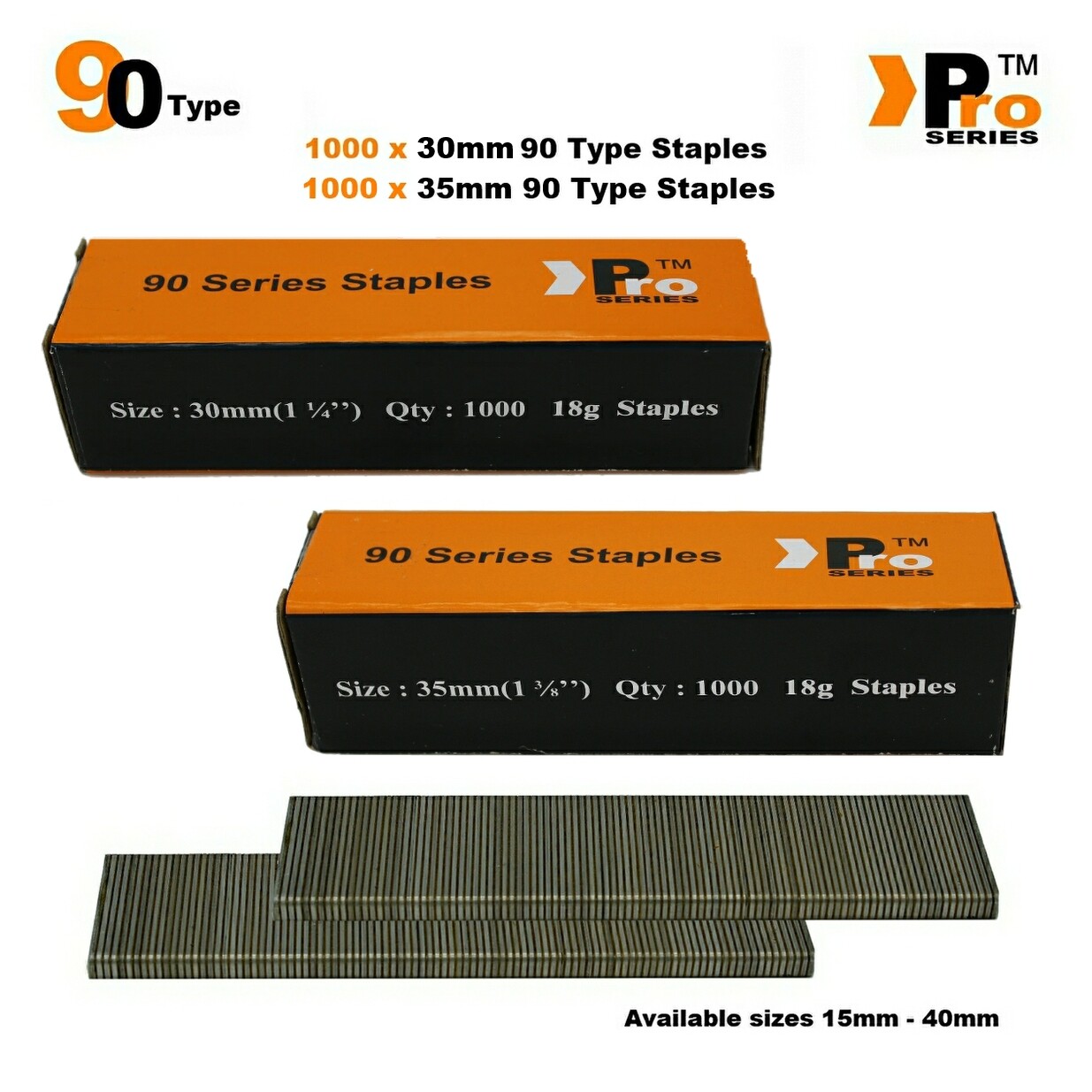 90 Type Staples: Size 30mm + 35mm ( MIXED 2000 Staple Handy Pack ...