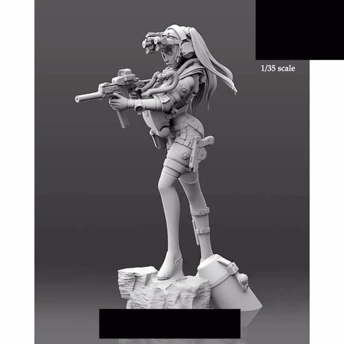 1/35 resin figures model Modern female soldiers Unassembled unpainted ...