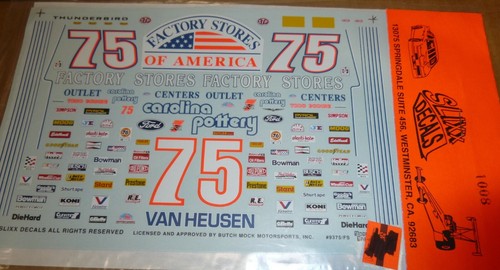 SLIXX DECALS 9375 #75 RAHMOC TODD BODINE FACTORY STORES POTTERY ...