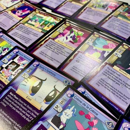 My little pony rairity trading card game cards - mlp TCG with 5 foil ...