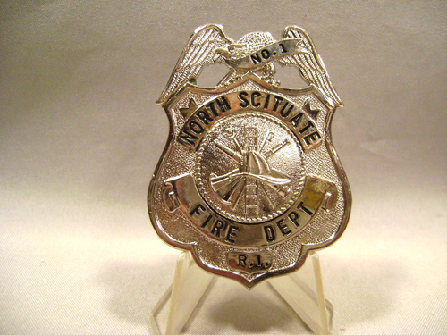 Vintage Obsolete North Scituate Rhode Island Fire Dept Wallet Badge No ...