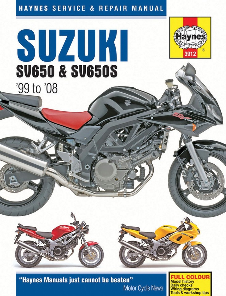 Suzuki SV650 SV650S 98-08 Shop Repair Service Maintenance Haynes ...