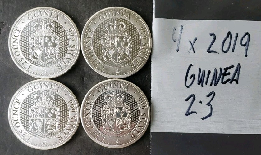 Lot of Four 2019 St. Helena 1.25 Pound 1.25oz Silver Guinea Coins | eBay