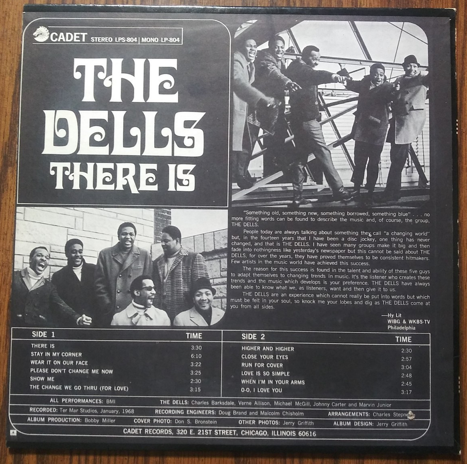 THE DELLS - Lot of 2 Vinyl LP Record Albums There Is 1968 + One Step ...