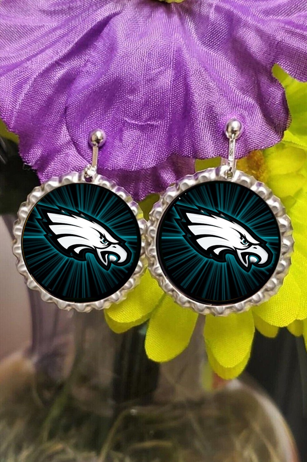 Philadelphia Eagles clip on earrings earring set super cute pair of ...