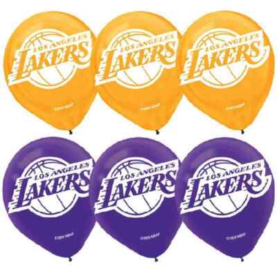 Los Angeles Lakers NBA Pro Basketball Sports Party Decoration Latex ...