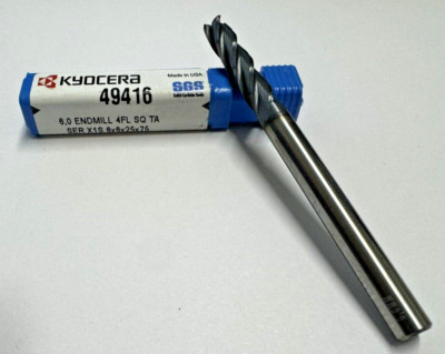 KYOCERA SGS 6MM 4 FLUTE TSERIES X1S ENDMILL EDP# 49416 | eBay