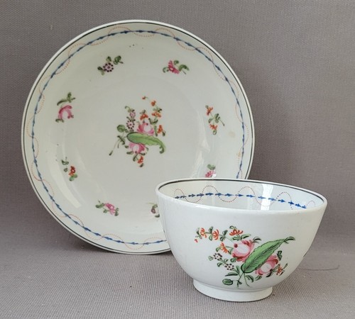 NEW HALL PATTERN 208 TEABOWL & SAUCER C1790-1800 PAT PRELLER COLLECTION ...