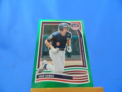 Sean Gamble USA Baseball Stars and Stripes 2024 Green | eBay