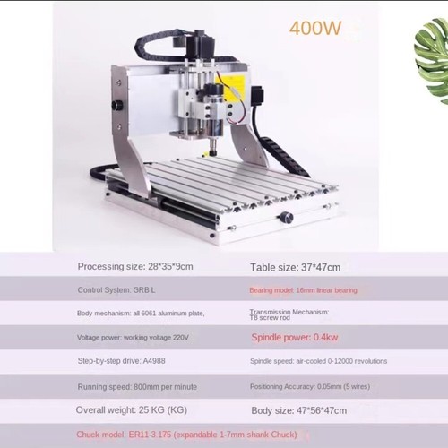 400W/800W Spindle 3 Axis CNC Router Engraving PCB Milling Cutting ...