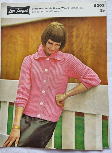 Lee Target 6202Ladies Fishermans Rib Jacket with Collar Knitting ...