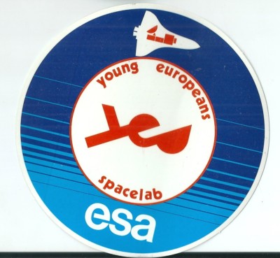 Autocollant sticker Young Europeans Spacelab ESA Navette spatiale ...