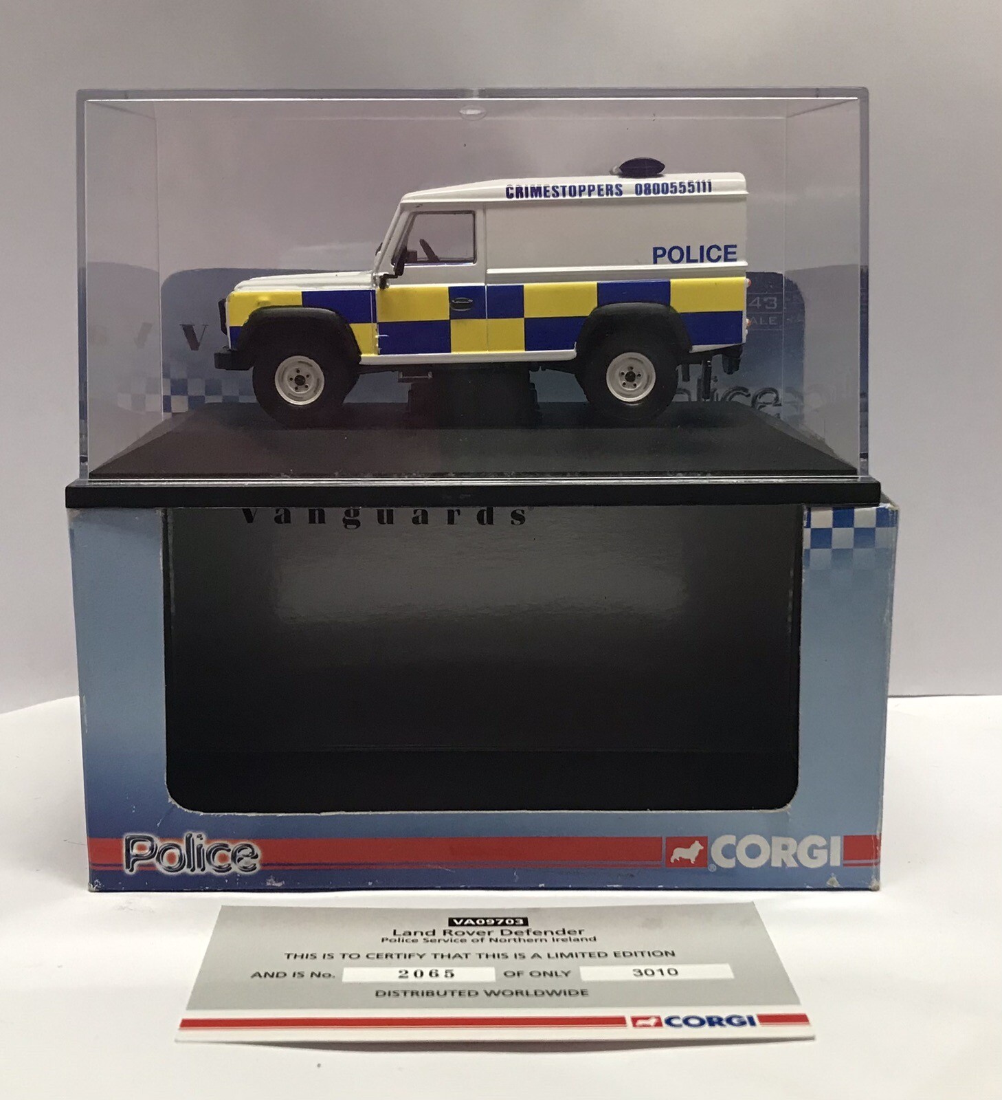 Corgi Vanguards PSNI Police N Ireland Land Rover Defender Car Model ...