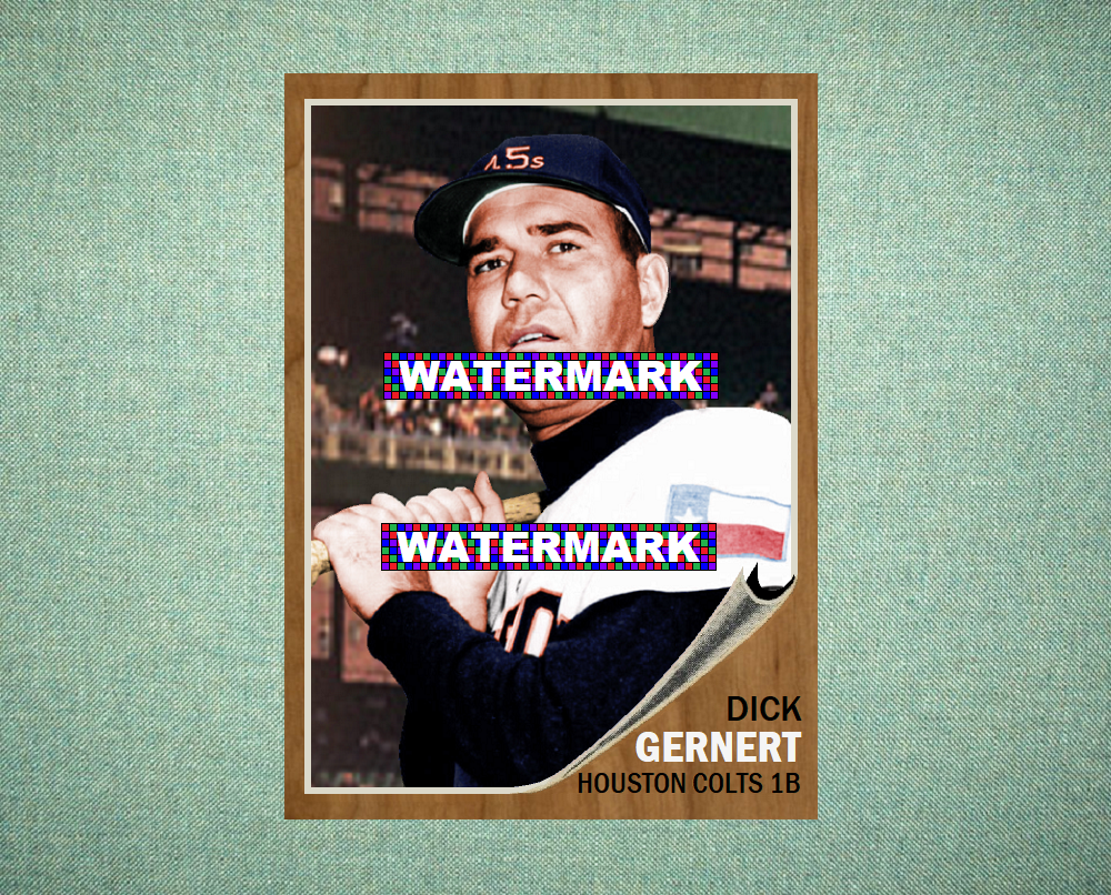 Dick Gernert Houston Colt 45s 45 1962 Style Custom Baseball Art Card | eBay