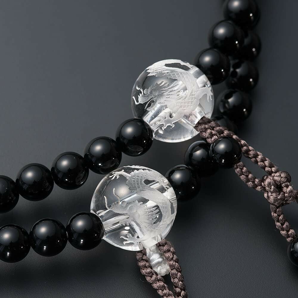 Shingon Buddhist Rosary Mala Juzu Prayer beads Japan Onix Crystal ...