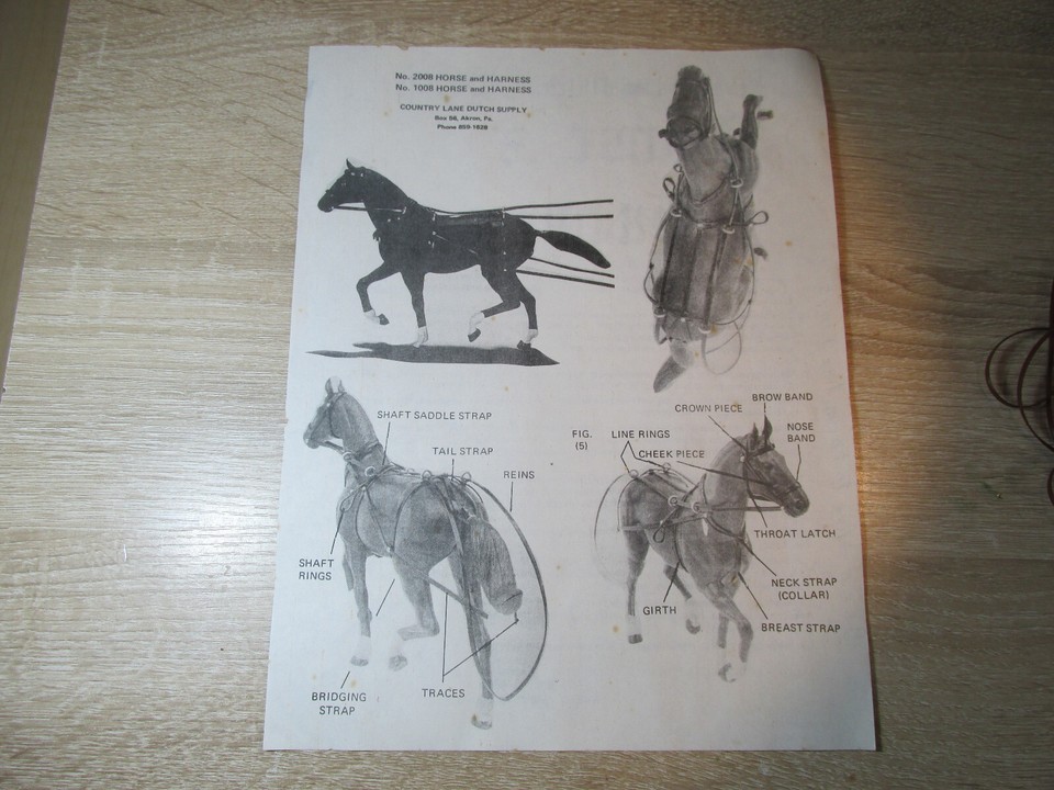 1/24 Country Lane Dutch Supply Olde Tyme Horse & Harness Kit #2008 ...
