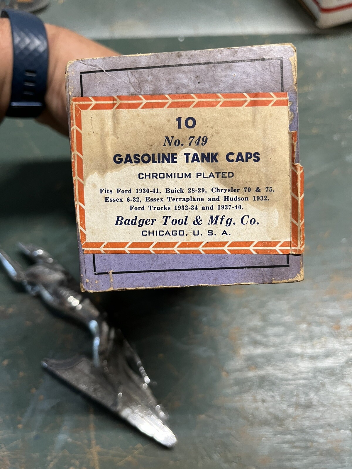 Badger 1930s FORD GREYHOUND HOOD ORNAMENT Box RADIATOR CAP MASCOT ...