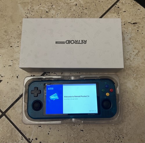 Retroid Pocket 3+ Plus Clear Ice Blue Handheld Game Console | eBay