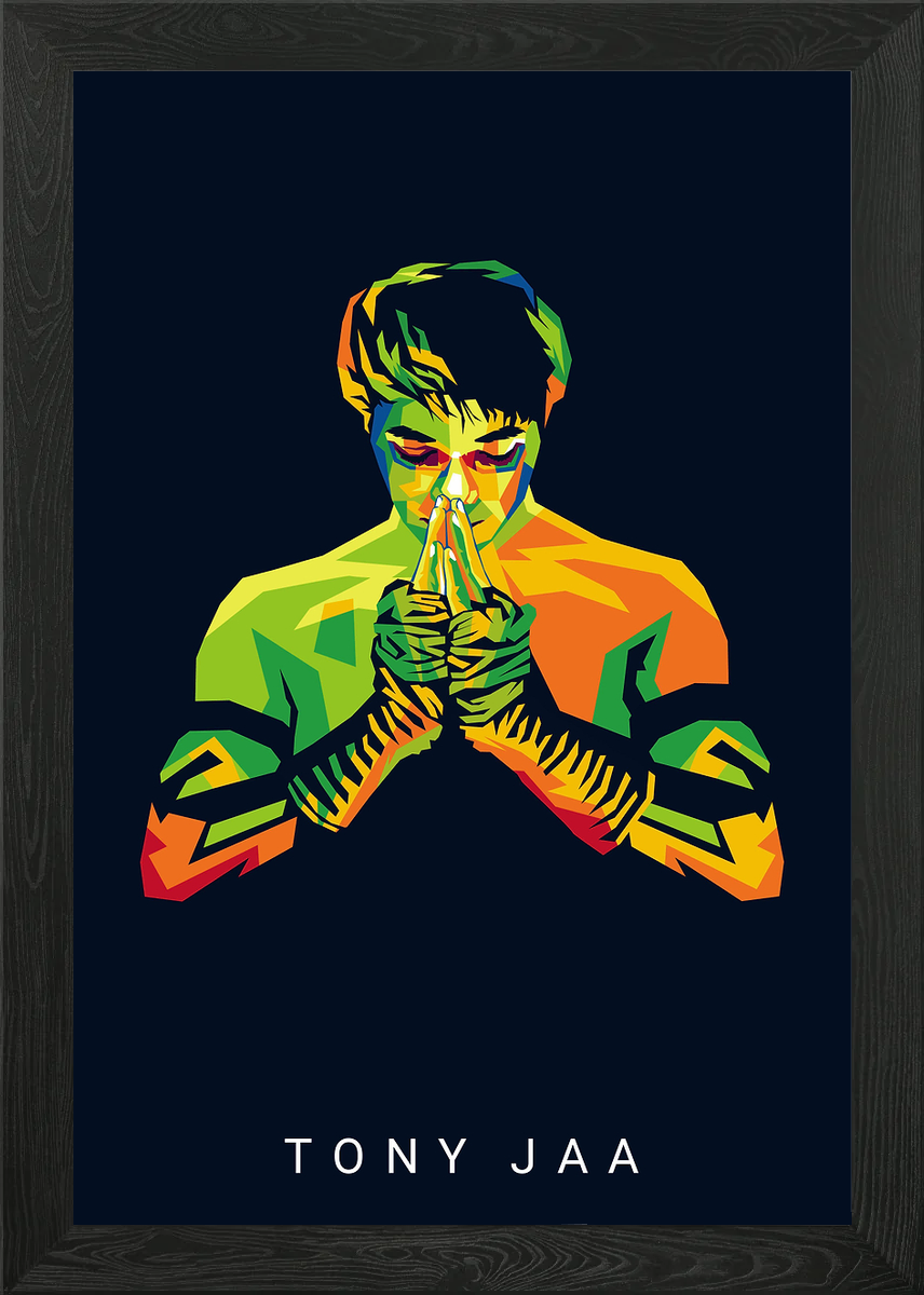 tony jaa in wpap pop art Framed Wall Art Poster Canvas Print Picture ...