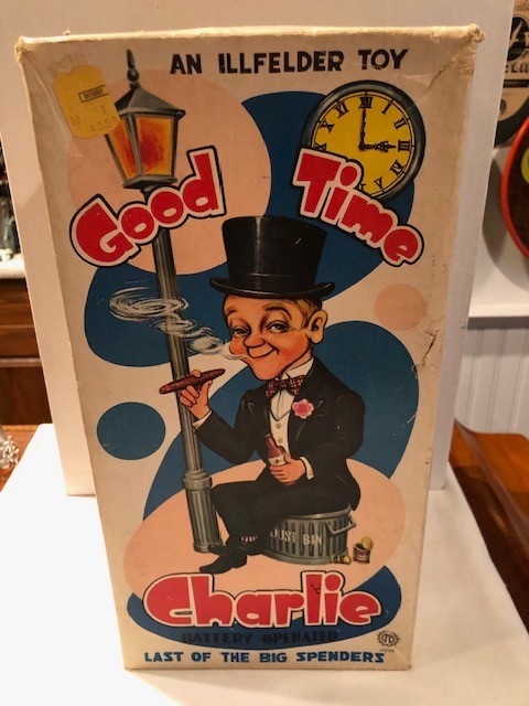 Vintage Battery Op. "Good Time Charlie" Toy w/Orig. Box(by Illfelder ...