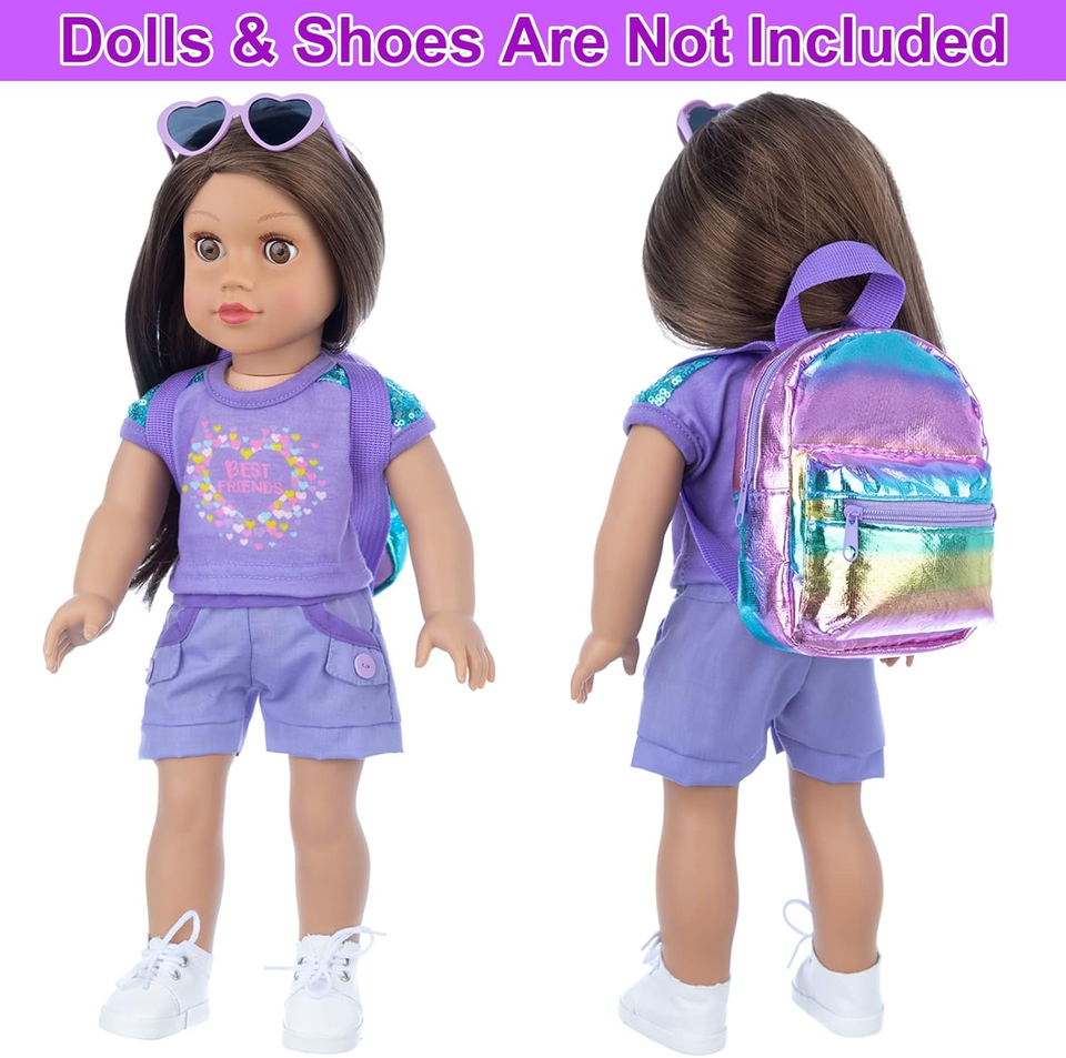 18 Inch Girl Doll Clothes & Accessories School Supplies Playset with ...