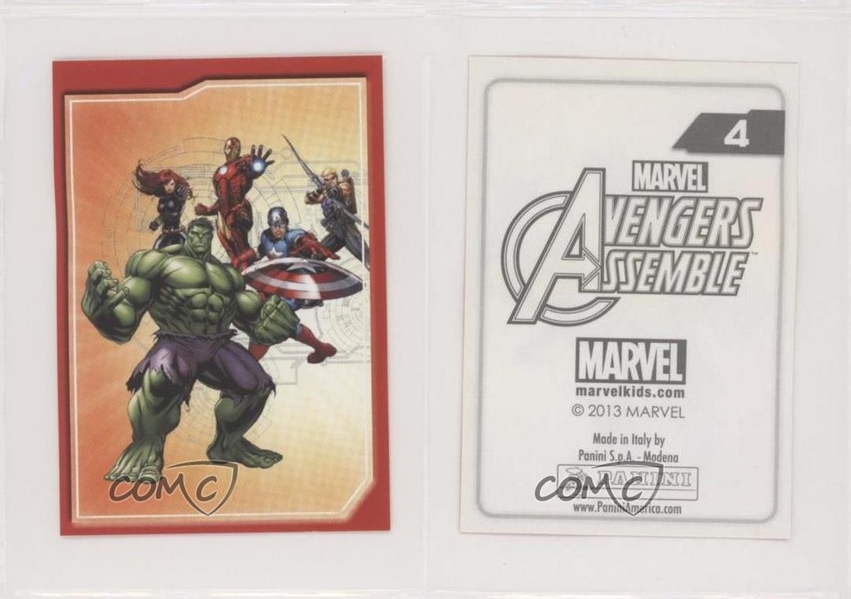 2013 Panini Marvel Avengers Assemble Album Stickers Avengers #4 00gy | eBay