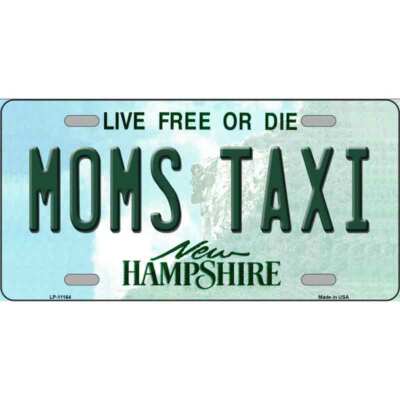 Moms Taxi New Hampshire Novelty Metal Vanity License Plate Tag LP-11164 ...