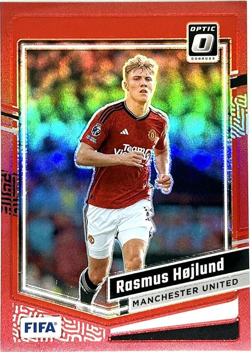 2023-24 Panini Donruss Fifa - Optic Rasmus Hojlund #94 Red Prizm /299 ...
