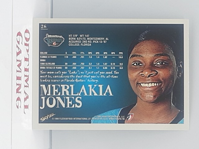 1999 WNBA Hoops Skybox - #26 Merlakia Jones for sale online | eBay