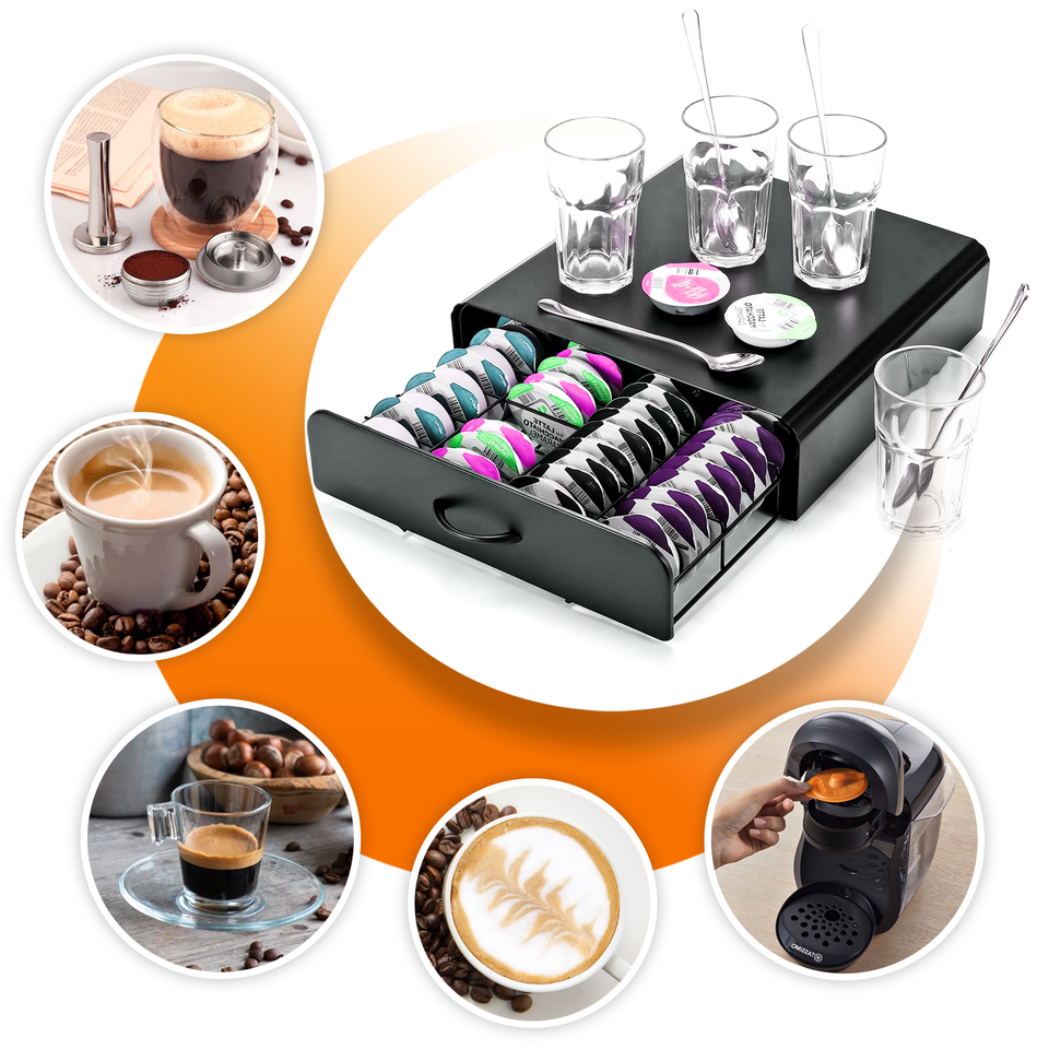 64 Tassimo T-Disc Pod Coffee Capsule Holder Dispenser Drawer Storage ...