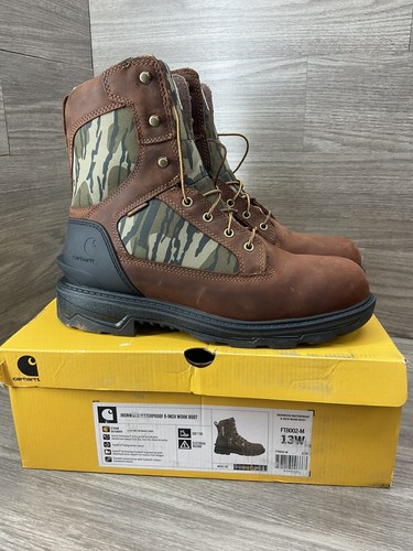 Carhartt Men's Ironwood Camo 8" Soft Toe WP BootMossy Oak FT8002-M Size ...