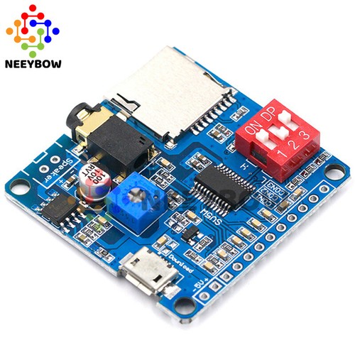 5W Voice/MP3 Player Module IO Trigger/Serial Port Control Playback ...