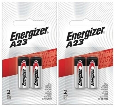 4 (2x2) Energizer A23 12 Volt 23AE 21/23 GP23 23A 23GA MN21 12v ...