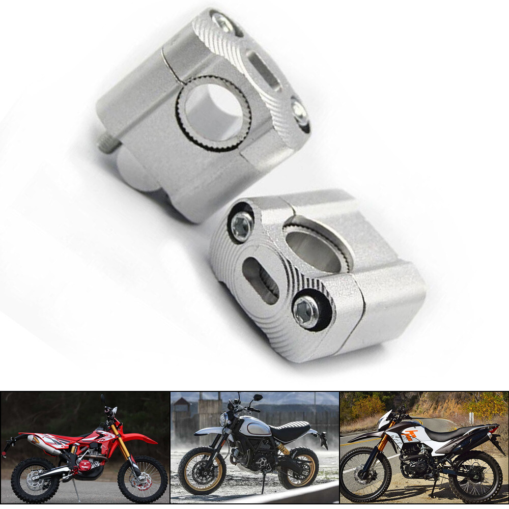 Motor Silver Universal Motorcycle 7/8″Handlebar Risers Bars Fit for ...