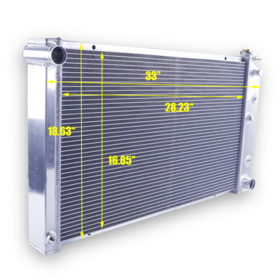 3 Row Aluminum Radiator For 1968 1969 1970 1971 1972 Pontiac GTO Lemans ...