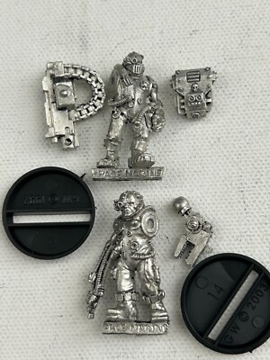 Warhammer 40k Classic METAL Space Marine Servitors Heavy Bolter & Clamp ...